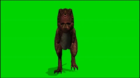 Dinosaur Tyrannosaurus T-Rex walks - gre... | Stock Video | Pond5