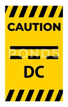 Direct Current DC Symbol Sign Isolate On White Background,Vector ...