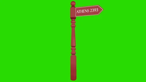 the direction indicator on a green backg... | Stock Video | Pond5