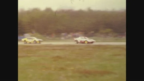 Dirt Rally car race in 70's | Stock Video | Pond5