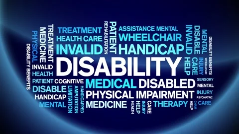 Disability animated word cloud,animation... | Stock Video | Pond5