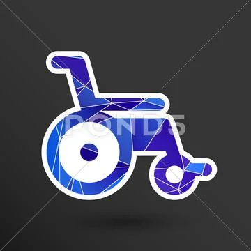 Disabled icon sign vector wheelchair handicap symbol: Royalty Free ...