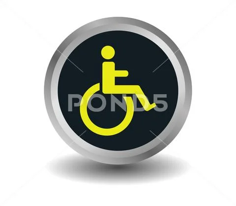 Disabled icon on white background Illustration #88736784