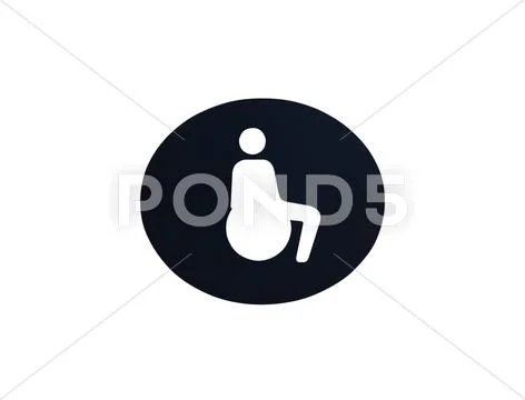 Disabled toilet sign isolated on white background: Royalty Free #37239954
