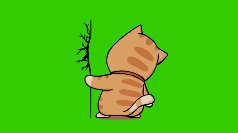 Disappointed Cat Animation - Green Scree... | Stock Video | Pond5