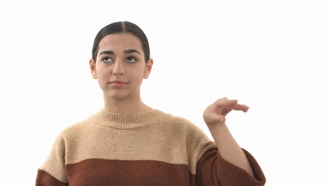 Disappointed charming woman. Body langua... | Stock Video | Pond5