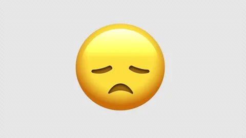 Disappointed Face Animated Emoji | Stock Video | Pond5