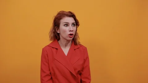 Disappointed shocked young lady keeping ... | Stock Video | Pond5