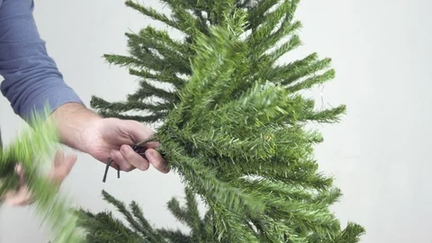 To disassemble Take Down an Artificial i... | Stock Video | Pond5