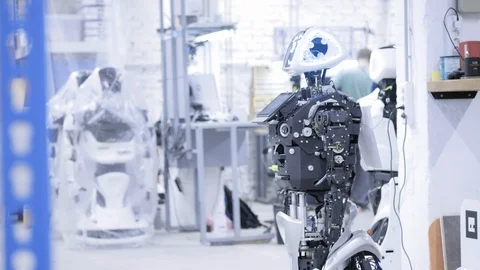 Disassembled robot in production. The ro... | Stock Video | Pond5