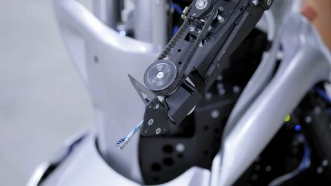 Disassembled robot in production. The ro... | Stock Video | Pond5
