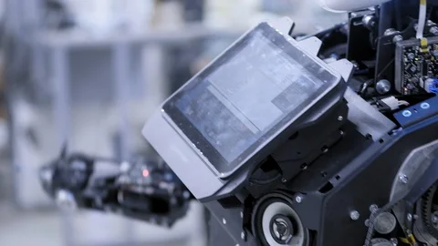 Disassembled robot in production. The ro... | Stock Video | Pond5