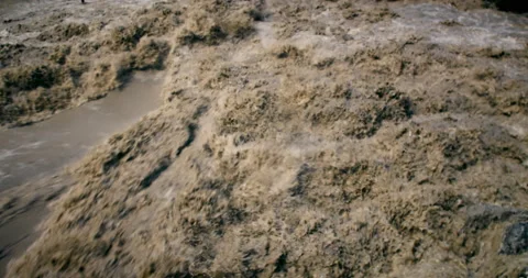 Disaster flood deluge and water flow aft... | Stock Video | Pond5