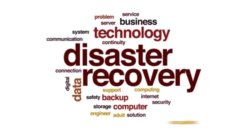 Disaster recovery animated word cloud, t... | Stock Video | Pond5
