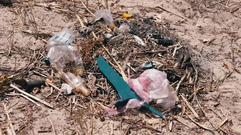 Discarded Garbage from Plastic Bottles, ... | Stock Video | Pond5