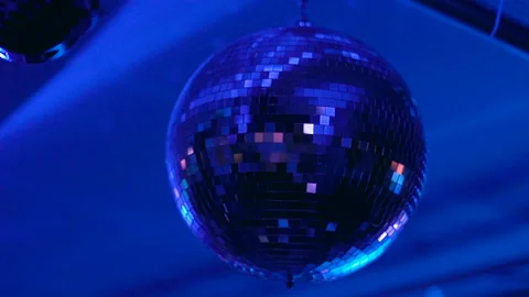 Disco ball rolling in the night club. | Stock Video | Pond5