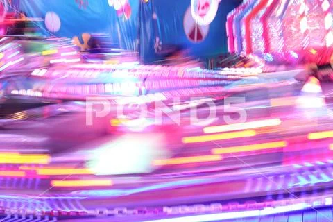 Disco lights synth wave funfair fairground ride stock photo ~ Hi Res ...