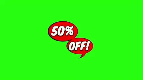 Discount text animation on green screen... | Stock Video | Pond5