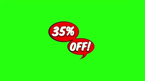 Discount text animation on green screen... | Stock Video | Pond5