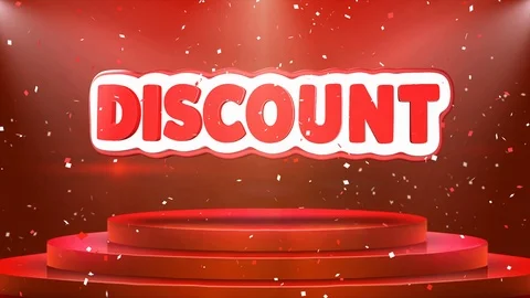 Discount Text Animation Stage Podium Con... | Stock Video | Pond5