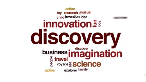 Discovery animated word cloud, text desi... | Stock Video | Pond5