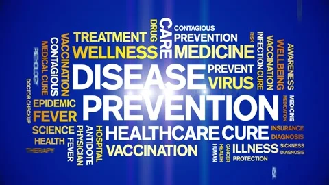 Disease Prevention animated word cloud,a... | Stock Video | Pond5