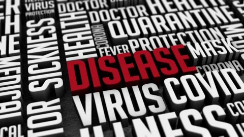 Disease Word Cloud Tag Concept | Stock Video | Pond5
