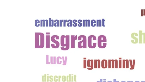 Disgrace Wordcloud Animated Isolated On ... | Stock Video | Pond5