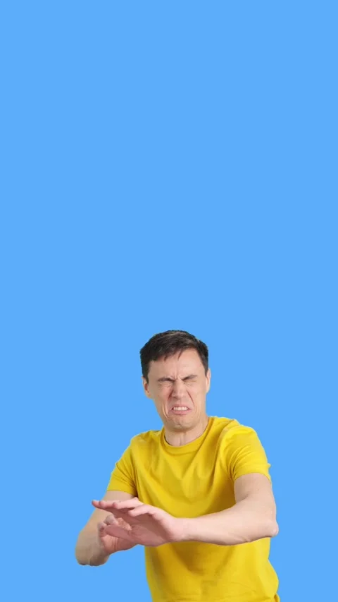 Disgusted man looking at camera and shak... | Stock Video | Pond5