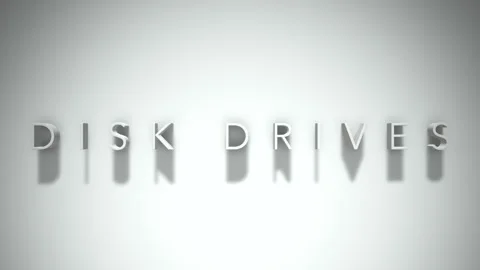Disk Drives 3D title animation with shad... | Stock Video | Pond5
