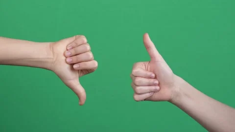 Like dislike gestures. Two hands showing... | Stock Video | Pond5