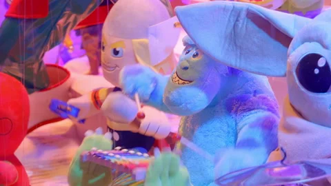 Disney characters playing the drums in a... | Stock Video | Pond5