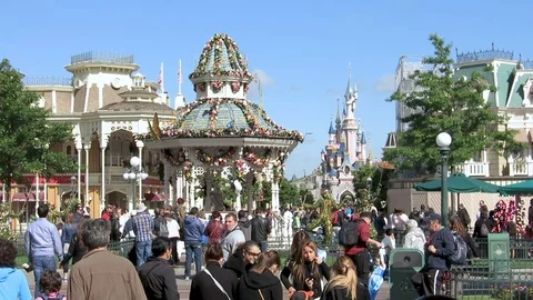 DIsneyland Park Paris Disney Stars on Pa... | Stock Video | Pond5