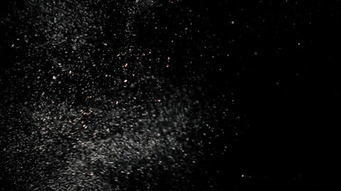 Dispersed white dust particles on alpha ... | Stock Video | Pond5