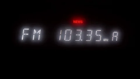 Display on digital receiver changing FM ... | Stock Video | Pond5