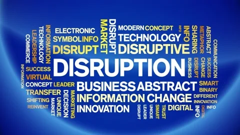Disruption animated word cloud,animation... | Stock Video | Pond5