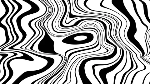 Distorted black and white lines twisting... | Stock Video | Pond5