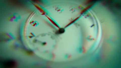 Distorted Clock Timepiece, Abstract Focu... | Stock Video | Pond5