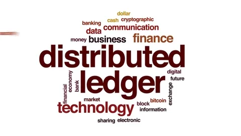 Distributed ledger animated word cloud, ... | Stock Video | Pond5