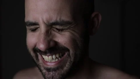 Disturbed man with schizophrenia symptom... | Stock Video | Pond5