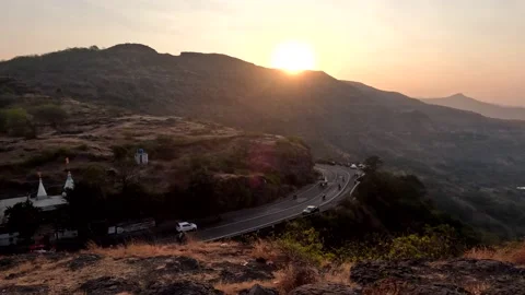 Dive Ghat in Pune India during Sunset | Stock Video | Pond5