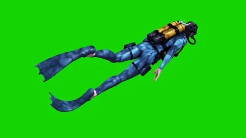 Scuba Green Screen Stock Video Footage | Royalty Free Scuba Green ...