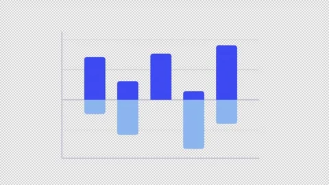 Diverging bar chart infographic element ... | Stock Video | Pond5