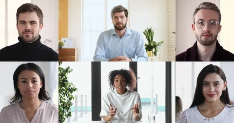 Group Video Call Stock Video Footage | Royalty Free Group Video Call ...