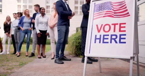 Diverse People At Voting Booth | Stock Video | Pond5