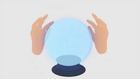 Divination on a magic ball. Crystal ball... | Stock Video | Pond5