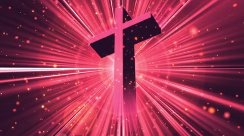 Divine Worship Cross Rays Red Loopable B... | Stock Video | Pond5