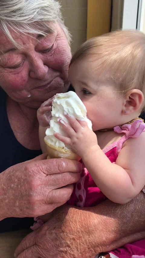 Diving Face First Into First Ice Cream C... | Stock Video | Pond5