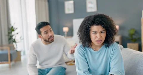 Divorce, slap and angry couple fight due... | Stock Video | Pond5