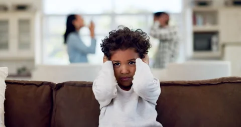 Divorce, trauma and a boy with parents f... | Stock Video | Pond5